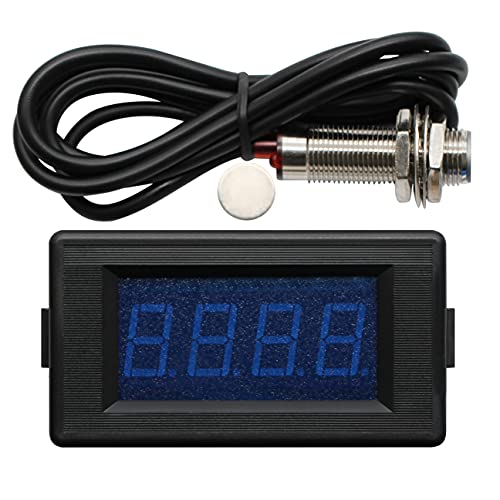 DIGITEN DC 12V 24V 4 Digital Blue LED Counter Meter Up Down+Hall ...