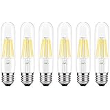 Klarlight Dimmable 6 Watt LED T10 Tubular Light Bulb 60 Watt Incandescent Equivalent E26 Edison ...