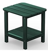 Amazon.com: SERWALL Adirondack Table Outdoor Side Table- Gray : Patio ...