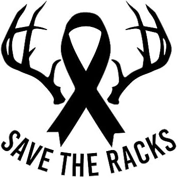 Amazon.com: Save The Racks Ribbon Decal Notebook Car Laptop 5.5" (Black ...