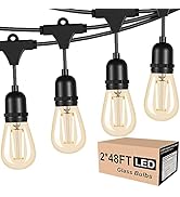 Outdoor String Lights LED 100FT Commercial Grade Heavy Duty Light ...