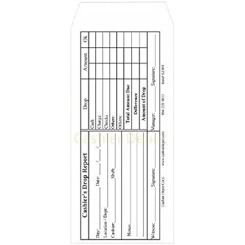 Amazon.com : Cashier Depot EZ400 Cashier's Deposit Report Envelope, 4 1 ...