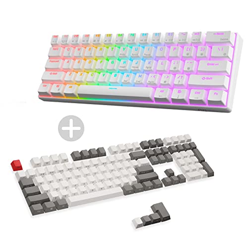 RK ROYAL KLUDGE RK61 Mechanical Keyboard and 115 Classical PBT Keycaps ...