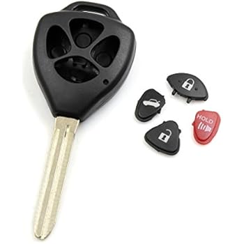 Amazon.com: Uxcell a17111600ux0395 Black New 3 Buttons Uncut Key Fob Remote Control Case Shell ...