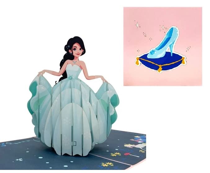 Mua 3D Cinderella Pop Up Cards, 3D Princess Pop Up Card for Kids, Girls ...