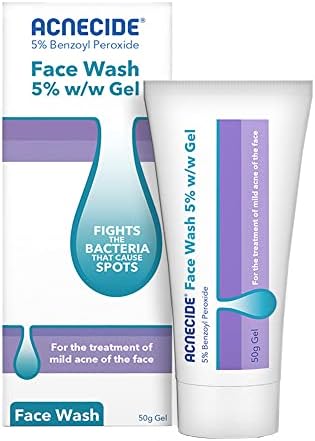 Acnecide Face Wash Gel 5% Benzoyl Peroxide Acne Treatment for Spot ...