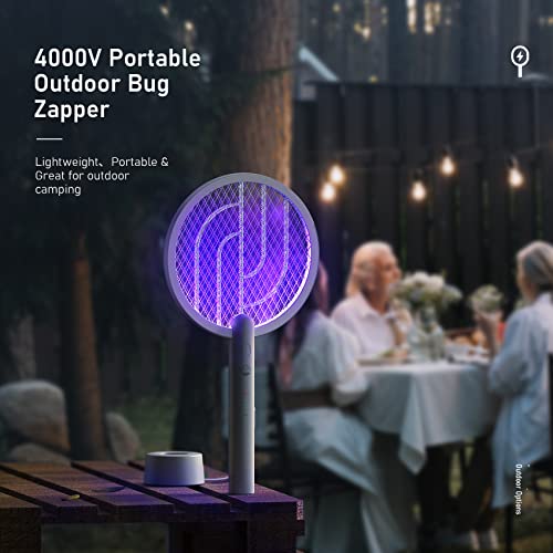 Electric Fly Swatter Racket, Mosiller 4000V 2 in 1 Bug Zapper with USB ...