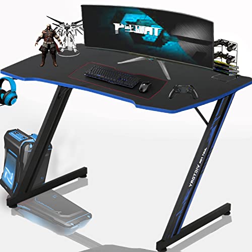 Mua XXkseh 47" Gaming Desk Z Shaped Gaming Computer Desk with Hook ...