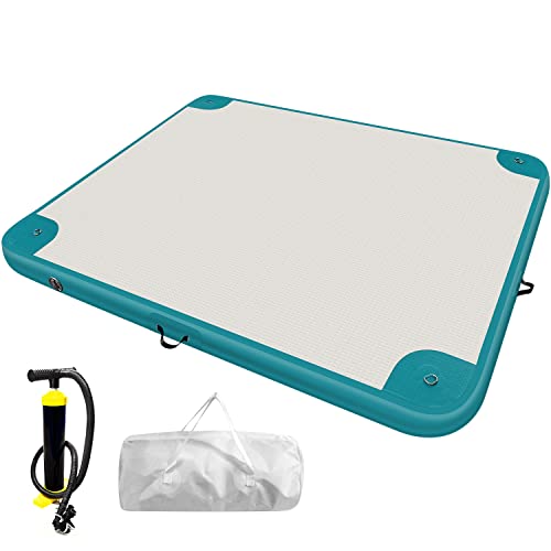Inflatable Dock, 10x6 ft Inflatable Floating Dock Platform for Lake ...
