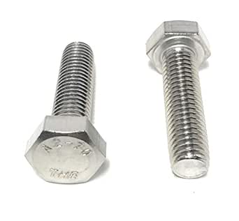 Amazon.com: M8-1.25 X 30 Hex Head Cap Screw Hex Bolts DIN933 (M8x30 ...