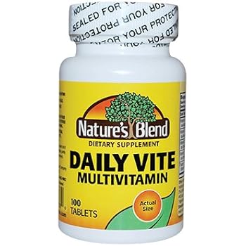 Amazon.com: Nature's Blend Daily Vite 100% Daily Value 100 Tablets ...