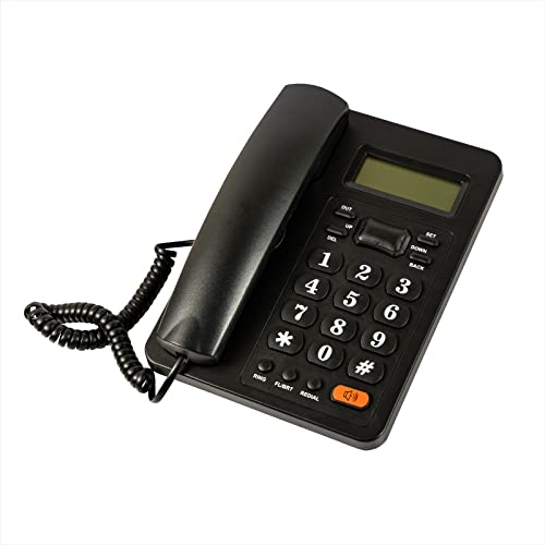 Corded Telephone Landline Telephone, Dual Interface Wired Telephone Big ...