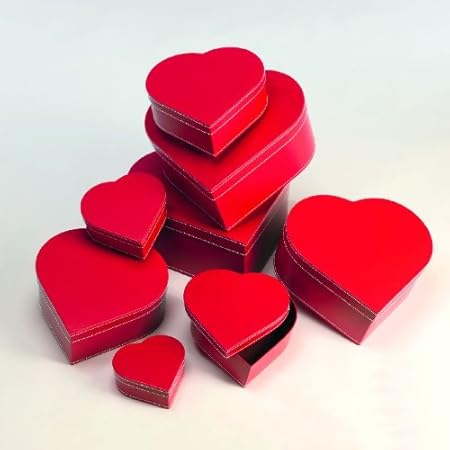 Red Heart Gift Boxes - Set of 8: Amazon.co.uk: Kitchen & Home