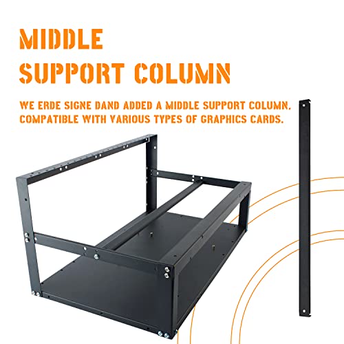 Mining Rig Frame 6 Gpu Steel Open Air Crypto Mining Frame Rig Case With Switch Cable And Gloves