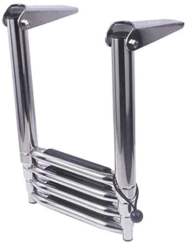 Premium Heavy Duty Stainless Steel 4 Step Boat Ladder - Wider Steps for ...