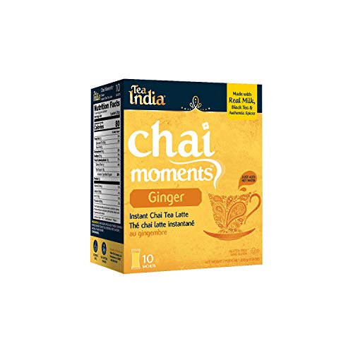 Tea India Chai Moments Ginger Chai Tea Instant Latte Mix Flavorful ...