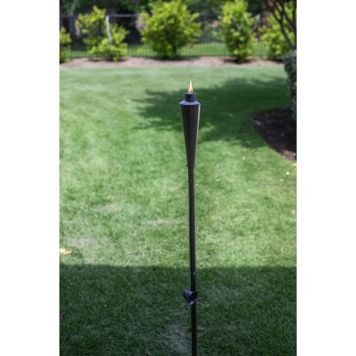 BIRDROCK HOME 4-Pack Outdoor Oil Garden Torch | 60-inch Tall | Flame ...