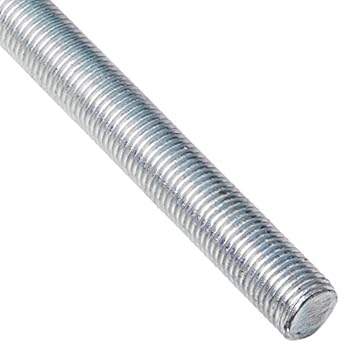 Steel Fully Threaded Rod, Zinc Plated, 3/8"-24 Thread Size, 24" Length ...
