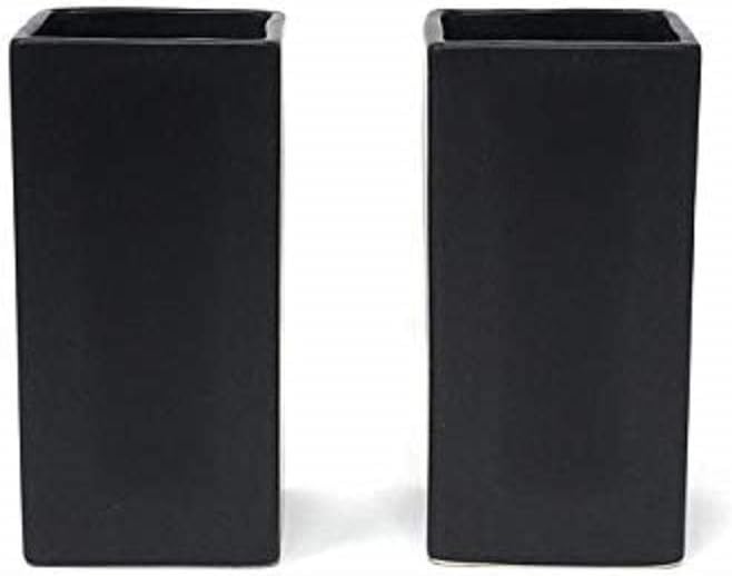 Amazon.com: Serene Spaces Living Set of 2 Square Matte Black Ceramic ...