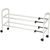 Shoe Storage Wheel Rack by Rakku - Silver - 74.5 x 73 x 32.5cm: Amazon ...