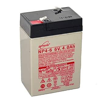 Amazon.com: EnerSys Genuine NP4-6 6V 4Ah Sealed Lead Acid Battery ...