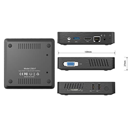 Mini PC Intel Z8350 Fanless Desktop Computer 4GB RAM/ 64GB eMMC with ...
