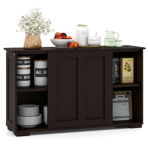 WATERJOY Kitchen Storage Cabinet, Stackable Buffet Storage Sideboard ...
