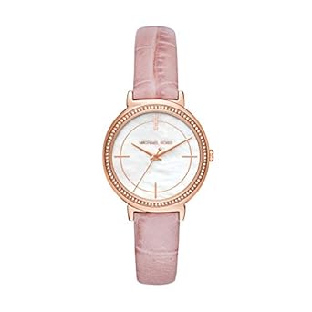 Michael Kors Women's Analogue Quartz Watch with Leather Strap MK2735 ...