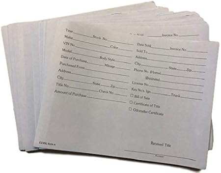 Amazon.com : FESCO Vehicle Deal Envelopes Dealer Jackets File Folders ...