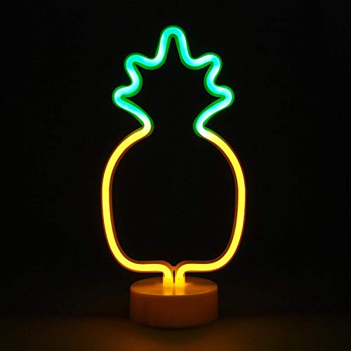 AIZESI Pineapple LED Neon Lights,Pineapple Neon Light Pineapple Night ...