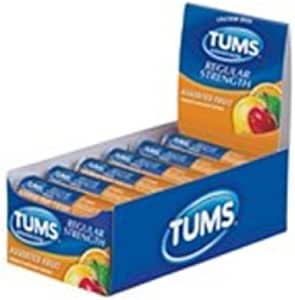 Amazon.com: Tums Regular Strength Assorted Fruit 12 Count Rolls (Pack ...