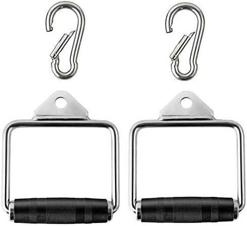 Clothink D Handle Cable Machine Attachment 2 Set with Hooks, Rowing ...