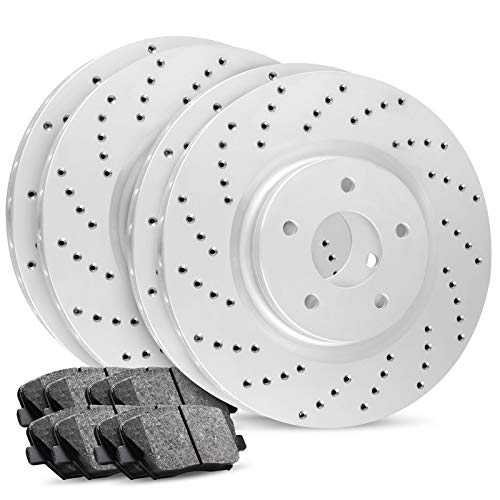 R1 Concepts Front Rear Brakes and Rotors Kit |Front Rear Brake Pads ...