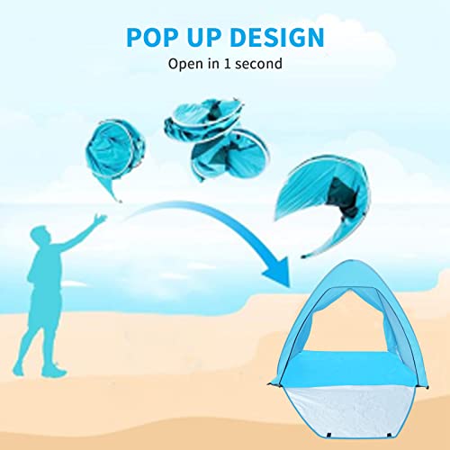 Pop Up Beach Tent Kratax Automatic Pop Up Instant Shade Sun Shelter UPF 50+ Portable Canopy ...