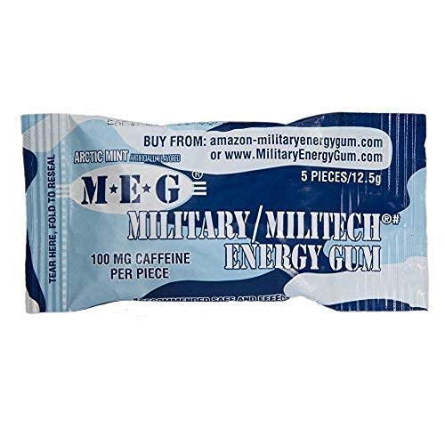 MEG - Military Energy Gum | 100mg of Caffeine Per Piece + Increase ...