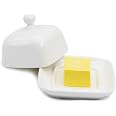 Amazon.com | NAGU Mini Square Butter Dish with Lid, White Procelain ...