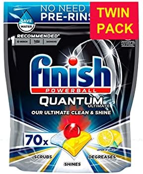 Finish Powerball Ultimate All in 1 Lemon Sparkle Dishwasher, 70 Tabs ...