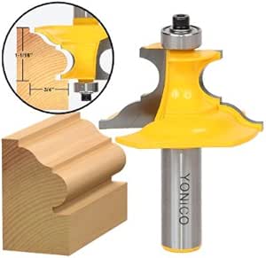 Yonico 16157 1-Inch Pedestal Base Architectural Molding Router Bit 1/2 ...