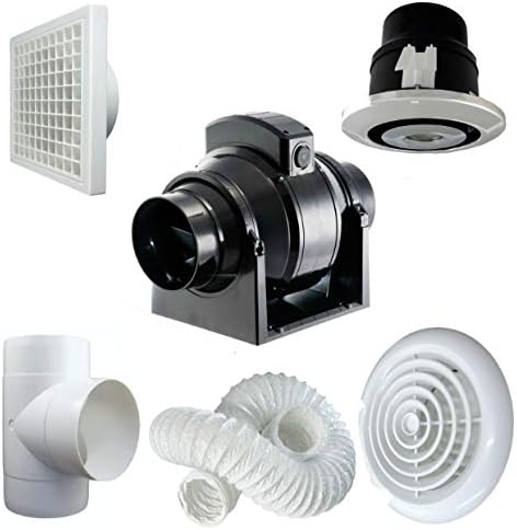 Manrose PROCFTSLKCLED MF100T Professional Shower Extractor Fan/Light ...