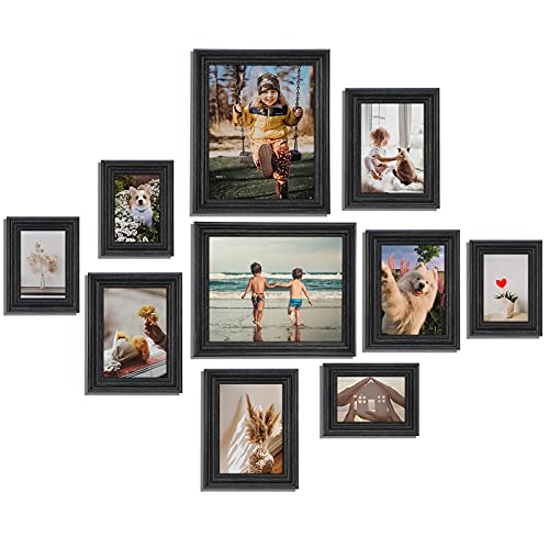Redriver Picture Frames Set for Wall Decor - 10 Pack Black Gallery ...