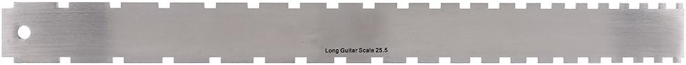 Stainless Steel Guitar Neck Notched Straight Edge Scale Measuring Tool ...