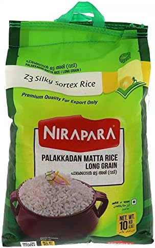 Nirapara Sortex Long Grain Matta Rice 10 Kg - Pack of 1 price in Saudi ...