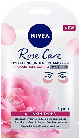 NIVEA Face Under-Eye Mask Hydrating, Rose Care with Organic Rose Water ...