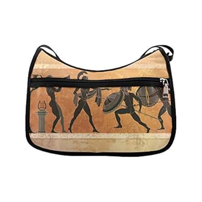 Black Pottery Ancient Greek Mythology Messenger Bag Crossbody Bag Large ...