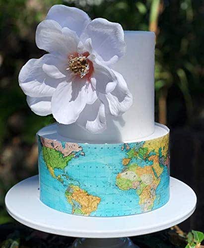 Amazon.com: Map Cake Image, Edible Icing Sheets, Cake Topper, Map Cake ...