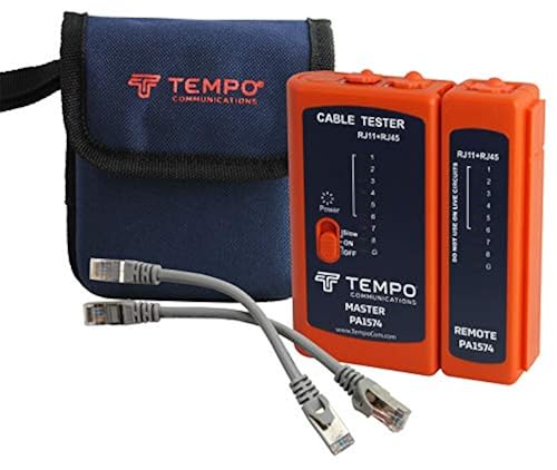 TEMPO PA1574 Network Cable Tester - Telephone & Ethernet Cable Mapper ...