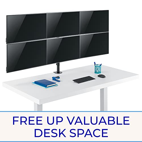 Stand Steady Clamp-On 6 Monitor Mount Desk Stand | Height Adjustable ...