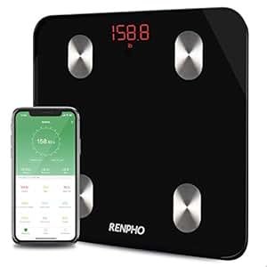 RENPHO Bluetooth Body Fat Scale Smart Digital Bathroom Scale Wireless ...