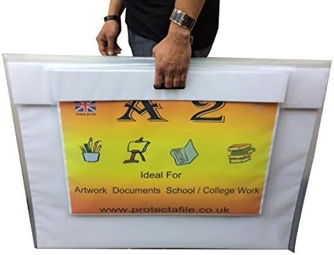 A2 Design Folio Carry File Folder Art Portfolio Clear (5 in a pack ...