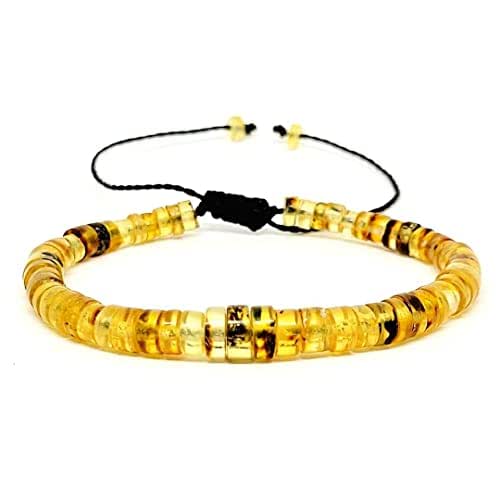 Pulsera Ajustable Creada con Ámbar de Chiapas Amarillo en Forma de ...
